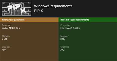 Pip X System Requirements — Can I Run Pip X On My Pc