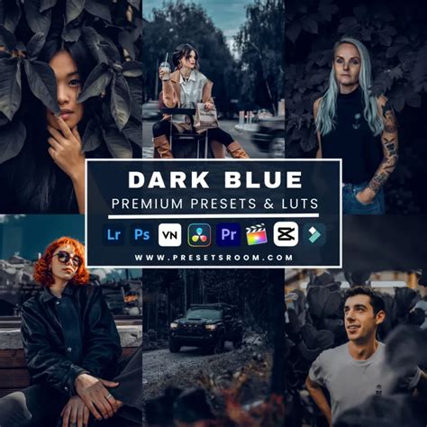 20 Dark Blue Lightroom Presets Moody Blue Mobile Presets