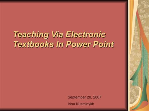 Electronic Textbook Ppt