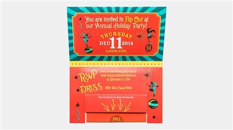 Circus Themed Event Invitation With Flipper Animation Foldfactory