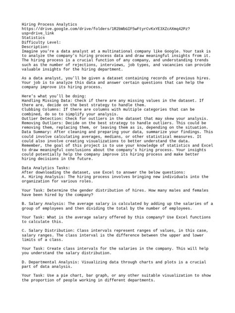 Hiring Process Analytics Pdf Data Analysis Statistics