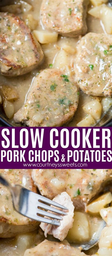 Slow Cooker Pork Chops And Potatoes Courtneys Sweets