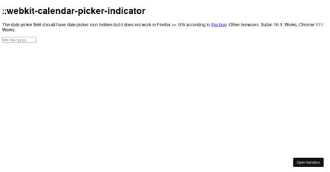 Webkit Calendar Picker Indicator Codesandbox