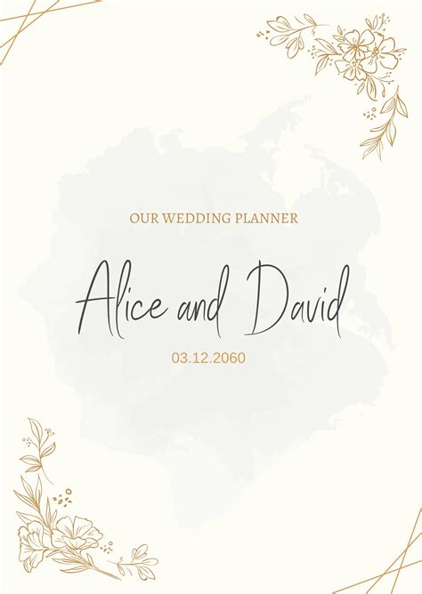 Wedding Planner Cover In PDF Word Download Template Net
