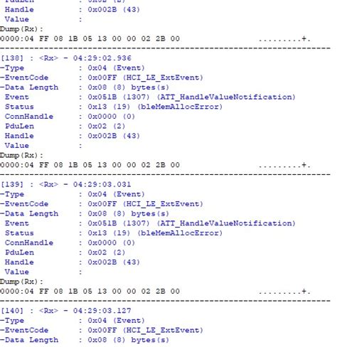 Cc2642r 发送的蓝牙数据，用cc2640r2f 的 Hosttest 配合btool使用，在连接、使能通知、更新mtu请求后，能定时
