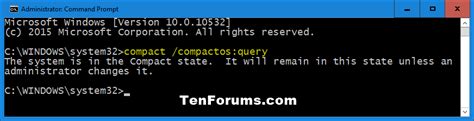 Compress Or Uncompress Windows 10 With Compact OS Tutorials