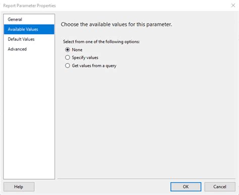 Sql Server Reporting Services Ssrs Parameters