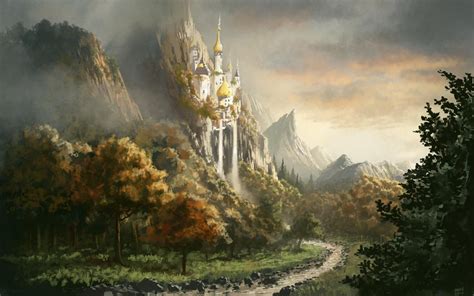 Fantasy Forest Castle Wallpaper