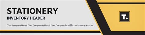 Free Stationery Inventory Header Template To Edit Online