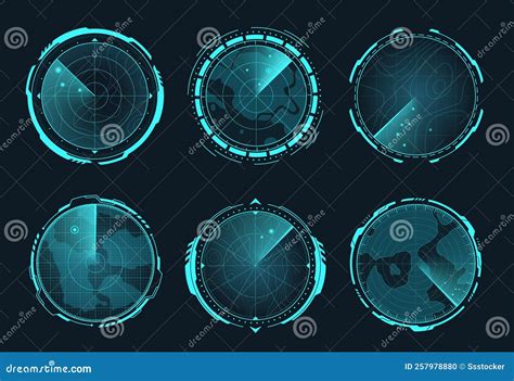 Hud Radar Navy Sonar Digital Target Detect System For War Weapon In Airplane Or Submarine