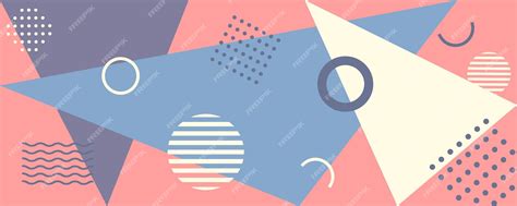 Premium Vector Abstract Geometric Background With Different Geometric Shapes Triangles Circles