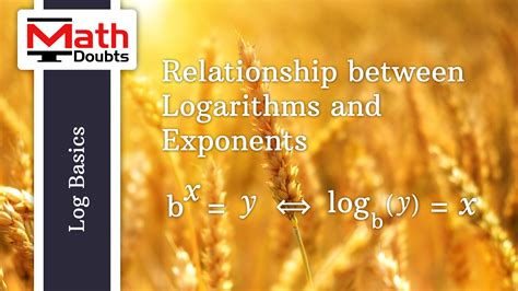 relationship between logarithms and exponents