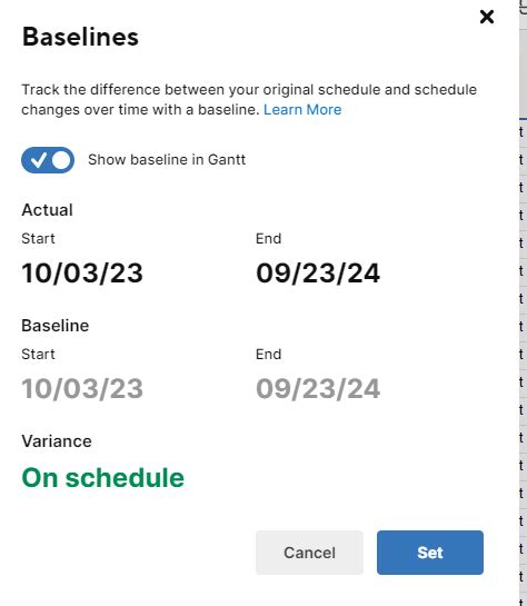 Using Smartsheet Baselines Values — Smartsheet Community
