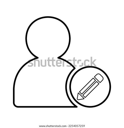 Edit User Icon Line Style Stock Vector Royalty Free 2254057259 Shutterstock