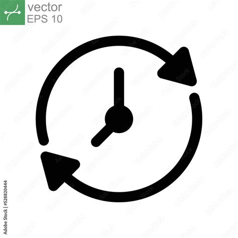 Time Clock Update Refresh Icon Restore Clock Inside Recycle Arrows