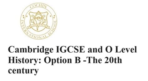 Cambridge Igcse And O Level History Option B The 20th Century Books Campus