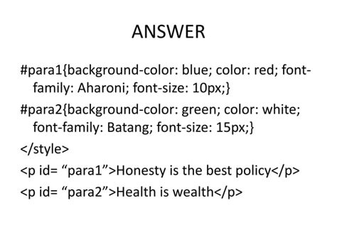 Id And Class Selector Pptx