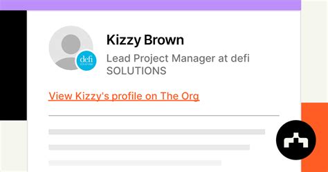 Kizzy Brown Lead Project Manager At Defi Solutions The Org