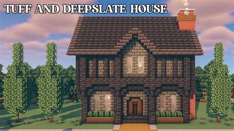 How To Build Tuff And Deepslate House In Minecraft 1 20 3