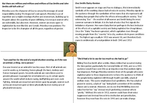 Eng 101 Eva Smith Quote Analysis Social Responsibility