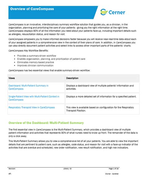 4 Carecompass Overview Pdf Cursor User Interface Computing