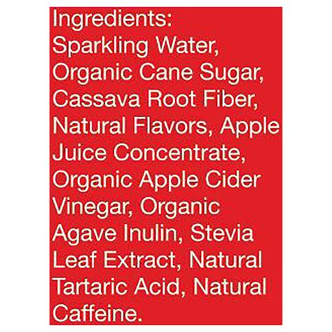 Poppi Prebiotic Classic Cola Soda Ingredients