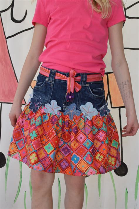 Sew Much To Give Repurposed Jean Skirt With Ruffle