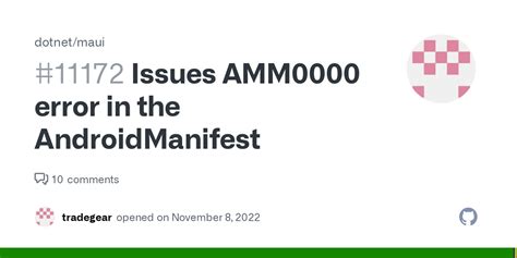 Issues Amm Error In The Androidmanifest Issue Dotnet
