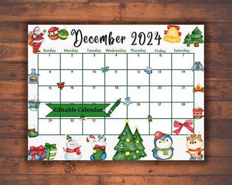 December 2024 Holiday Calendar Printable Printable Calendar 2025