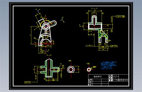 N079 倒挡（倒档）拨叉 3 钻Φ14孔钻床夹具设计 Autocad 2007 模型图纸下载 懒石网