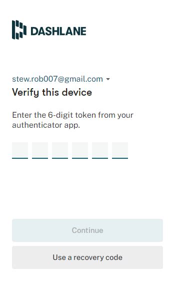 I M Asked For A 6 Digit Token Or Code When I Try To Log In To Dashlane