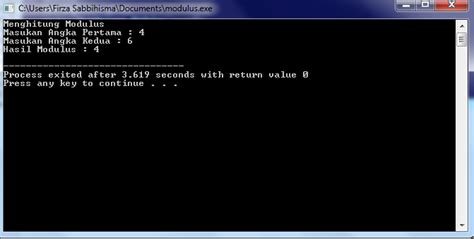 Contoh Program Modulus Sederhana Menggunakan C