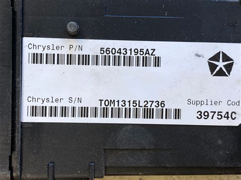 Chrysler 300 Occupant Module Part 56043195az