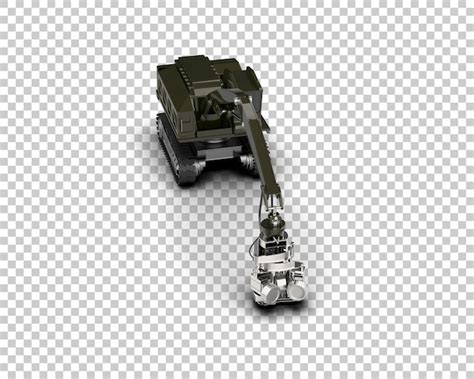 Premium Psd Tree Cutting Machine Isolated On Background 3d Rendering Illustration