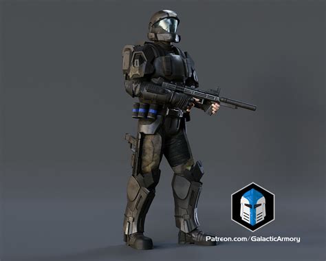 Odst Figurine Pose 1 3d Print Files Galactic Armory