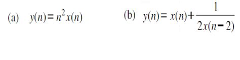 Solved Determine Whether The Following Discrete Time Systems Chegg
