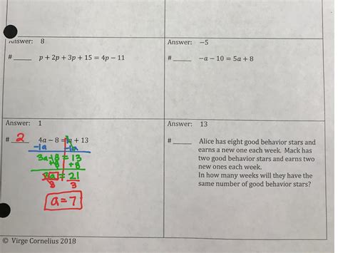 Multi Step Equations Notes And 2d August 26 Math Showme