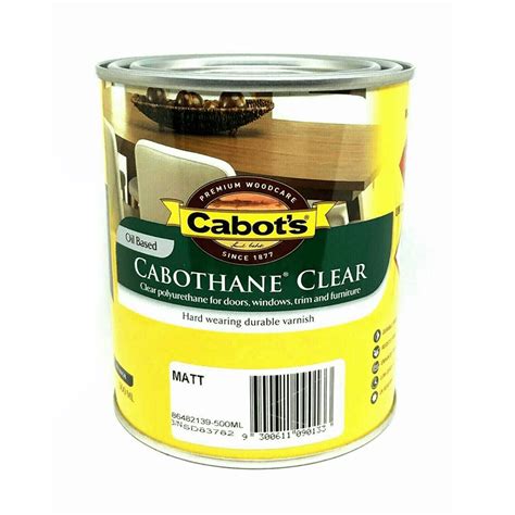 Polyurethane Varnish 500ml Gloss Cabots Cabothane Clear Oil Based Hendra Hardware