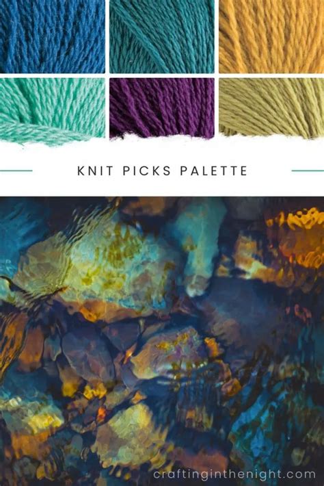 Teal Yarn Color Palette For Crochet And Knits Crafting In The Night