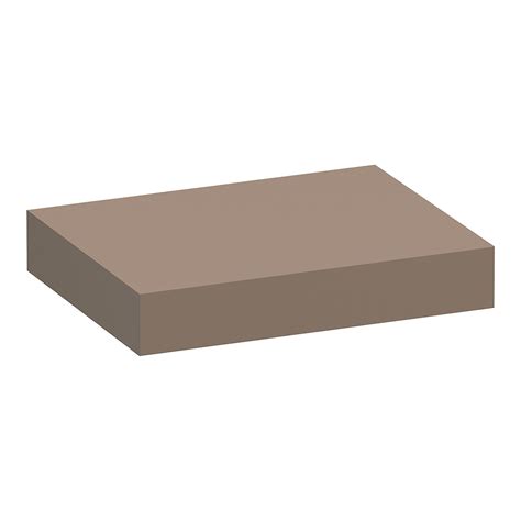 Brauer Creek Topblad Vrijhangend 60x50x10cm Mat Mokka Tb Cr60mm