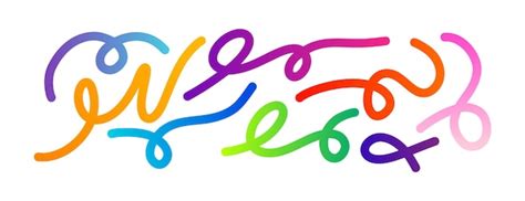 Premium Vector Abstract Gradient Drawing Lines Fluid Graphic Line Shapes Dynamic Liquid Curve