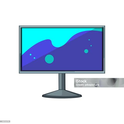 데스크톱 모니터 Pc 만화 벡터 일러스트 레이 션 0명에 대한 스톡 벡터 아트 및 기타 이미지 0명 공란 광대한 Istock