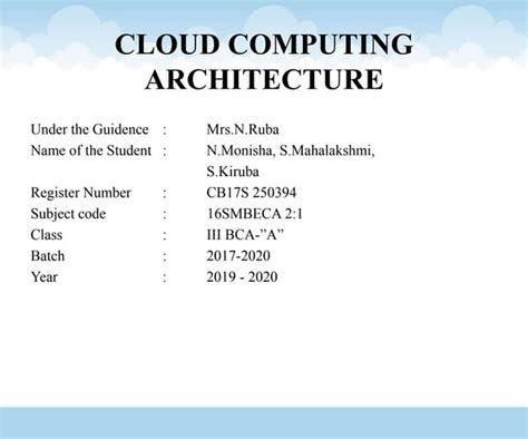 Nist Cloud Computing Reference Architecturepptx