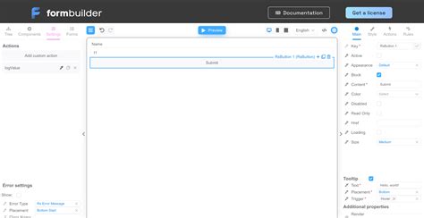 Getting Started Documentation FormBuilder