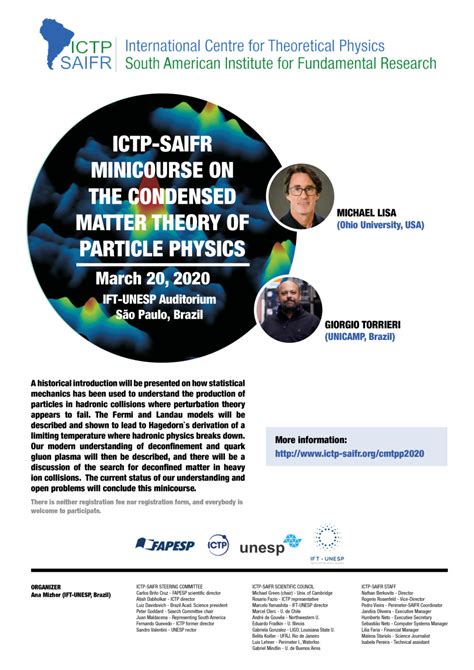 Ictp Saifr Minicourse On The Condensed Matter Theory Of Particle