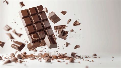 Dynamic Exploding Chocolate Bar Generative Ai Stock Image Image Of Candy Highquality 320493229