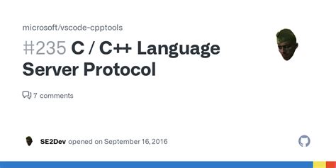 C C Language Server Protocol Issue 235 Microsoft Vscode