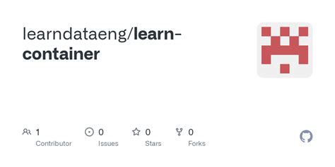 GitHub Learndataeng Learn Container