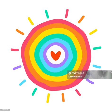 Rainbow Sun Love Icon High Res Vector Graphic Getty Images