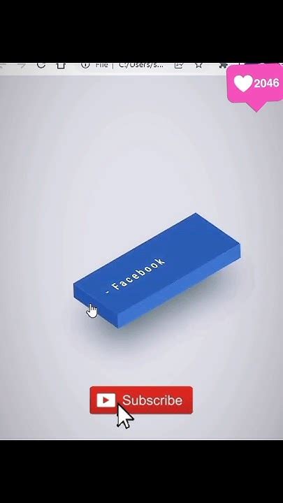 Animated Facebook Icon Using Html Css Rizvisir Coding Css Htmlcss